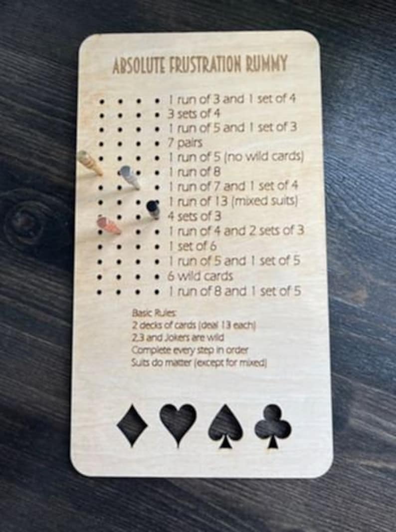 Frustration Rummy With Cutouts | Aggravation Rummy | Card Game | Family ...