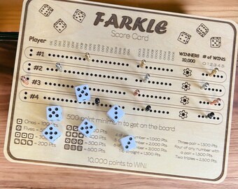 Ten Thousand Dice Game | Family Time | Game Night | Camping | Wood Game ...