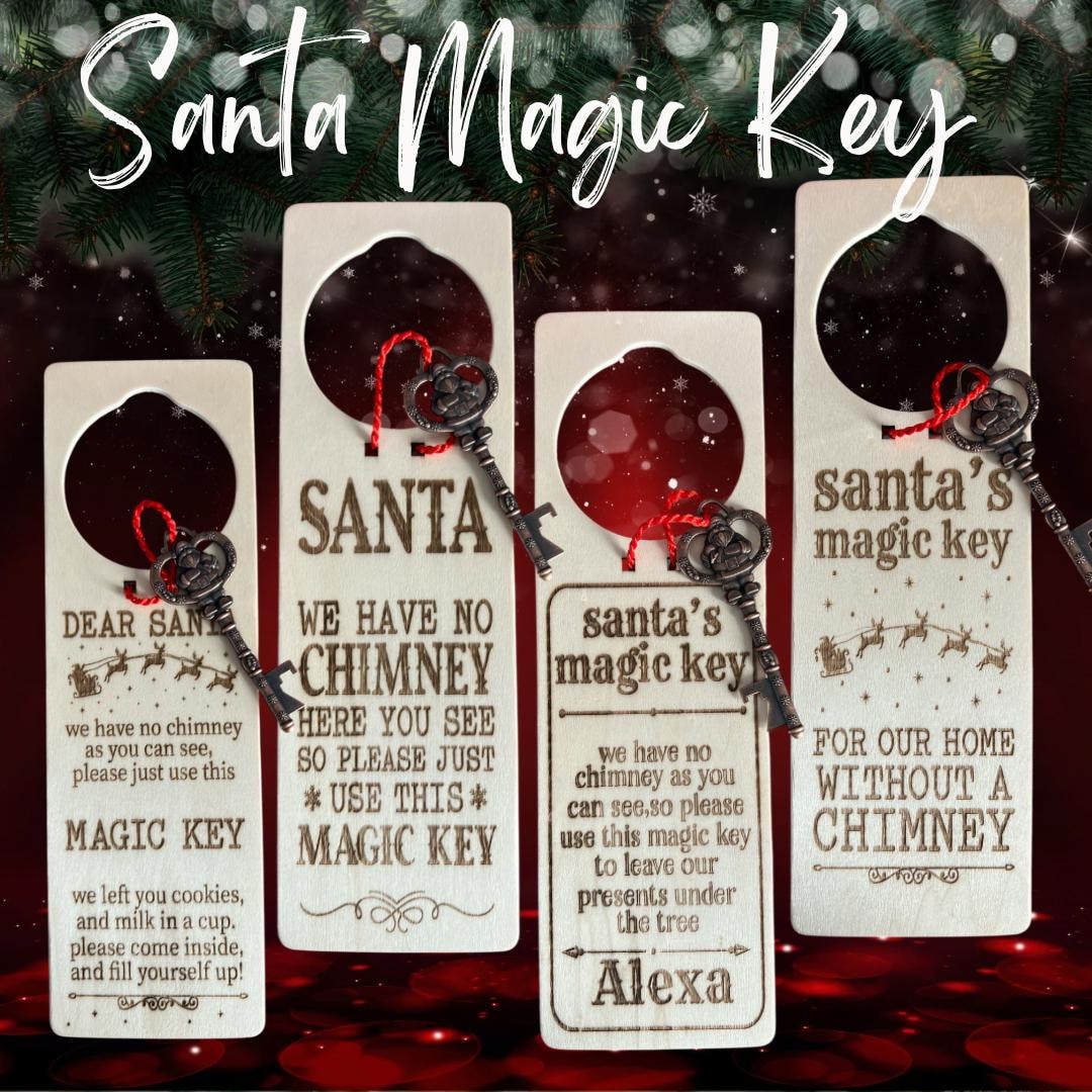 Santa's Magic Key Door Hanger | Key for Santa | House With No Chimney ...