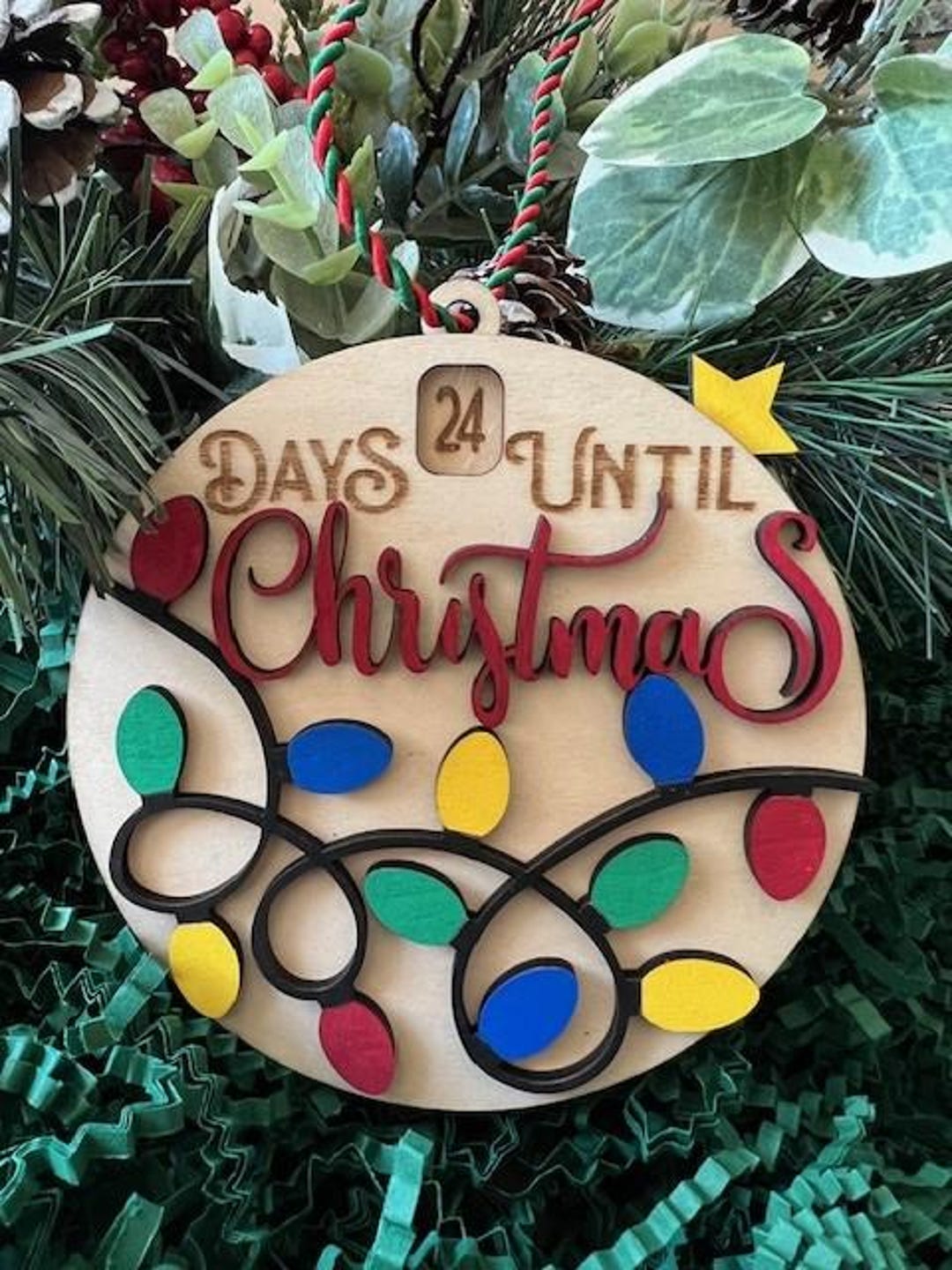 Christmas Countdown Ornament | Holiday Countdown Ornament | Advent ...