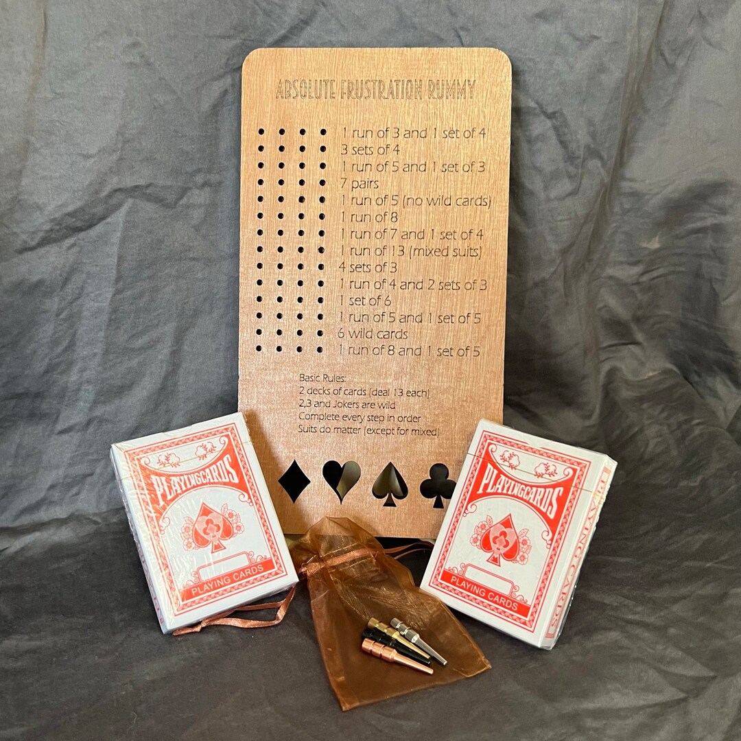 Frustration Rummy With Cutouts | Aggravation Rummy | Card Game | Family ...