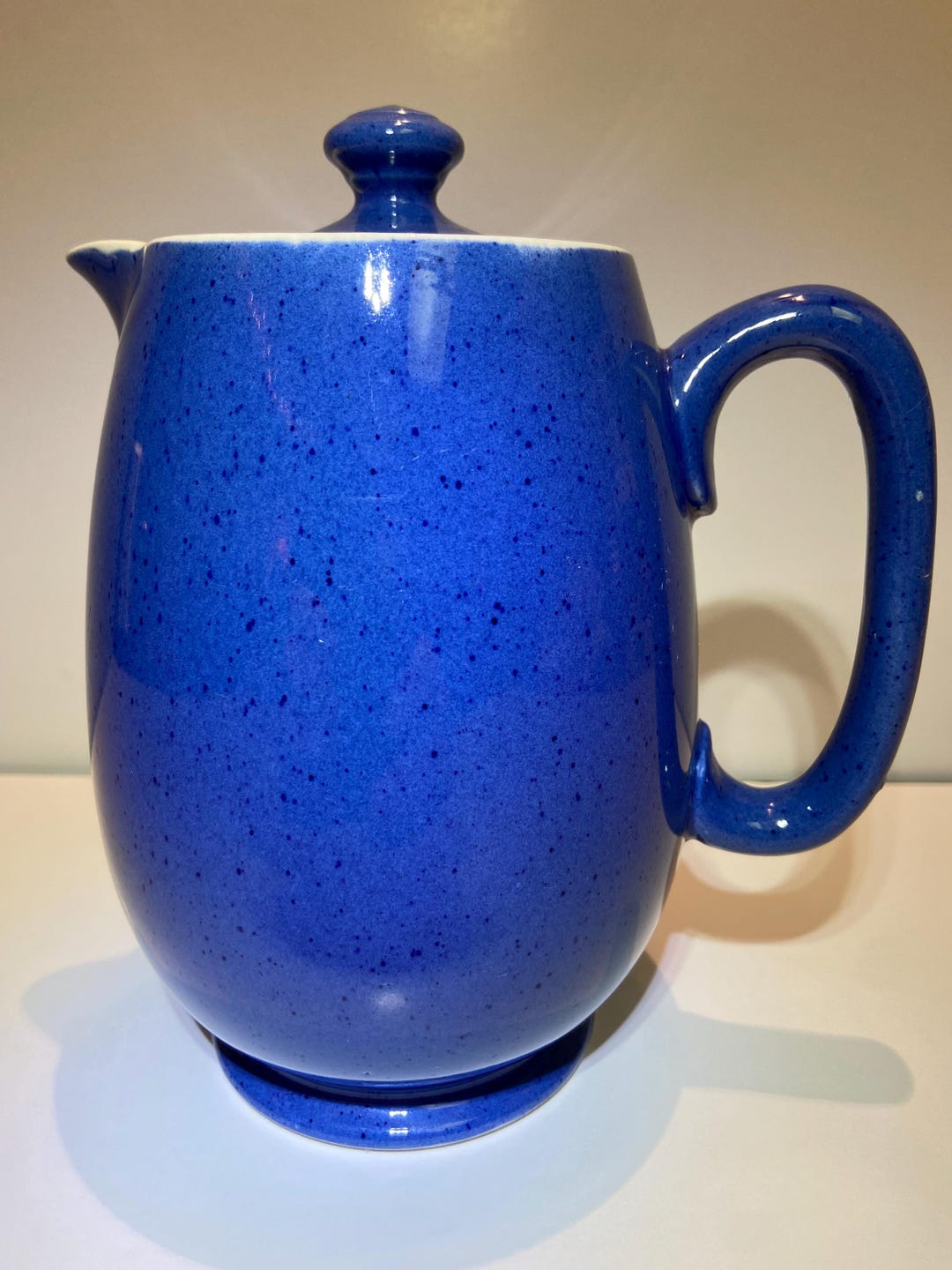 Vintage Moorcroft Blue Jug/pitcher/coffee/tea Pot and Lid With Black ...