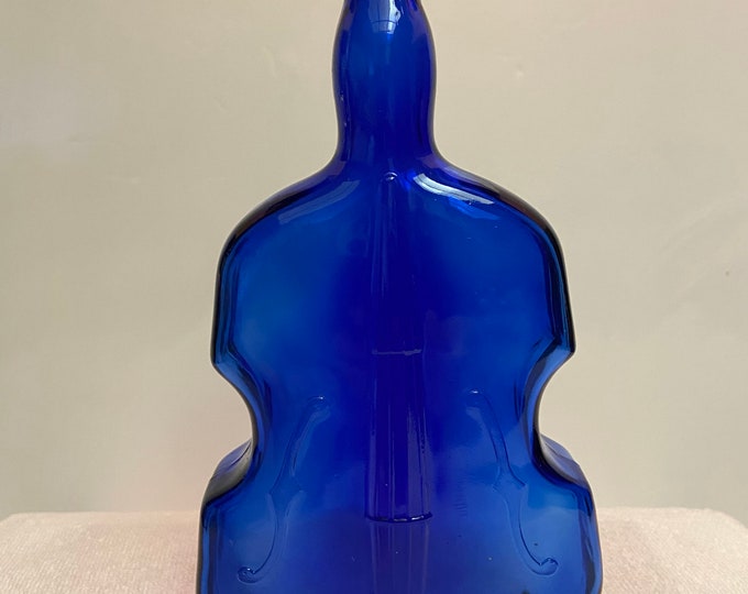 Vintage Cobalt Blue Glass Violin/cello Shaped Bottle/vase - Etsy