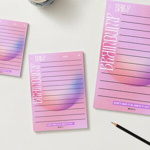 Digital Printable Notepad Designs X4 - Get All Your Thoughts Out After ...