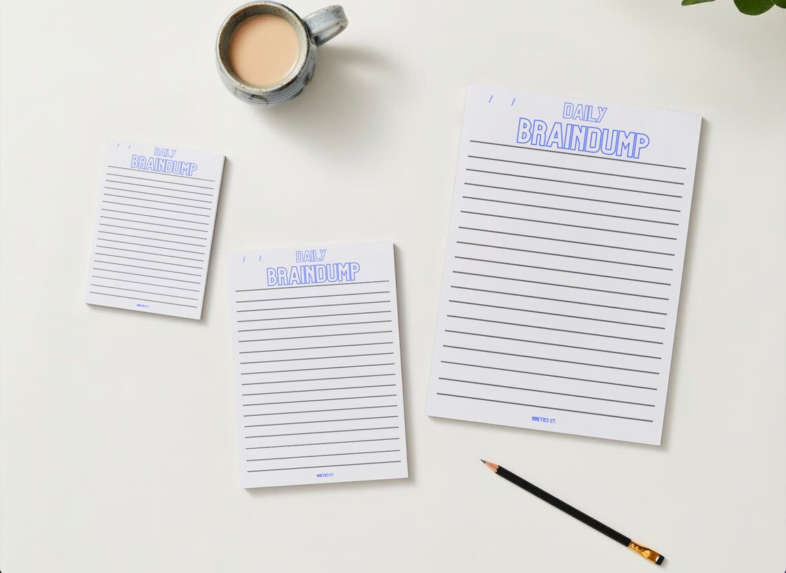 Digital Printable Notepad Designs X4 - Get All Your Thoughts Out After ...