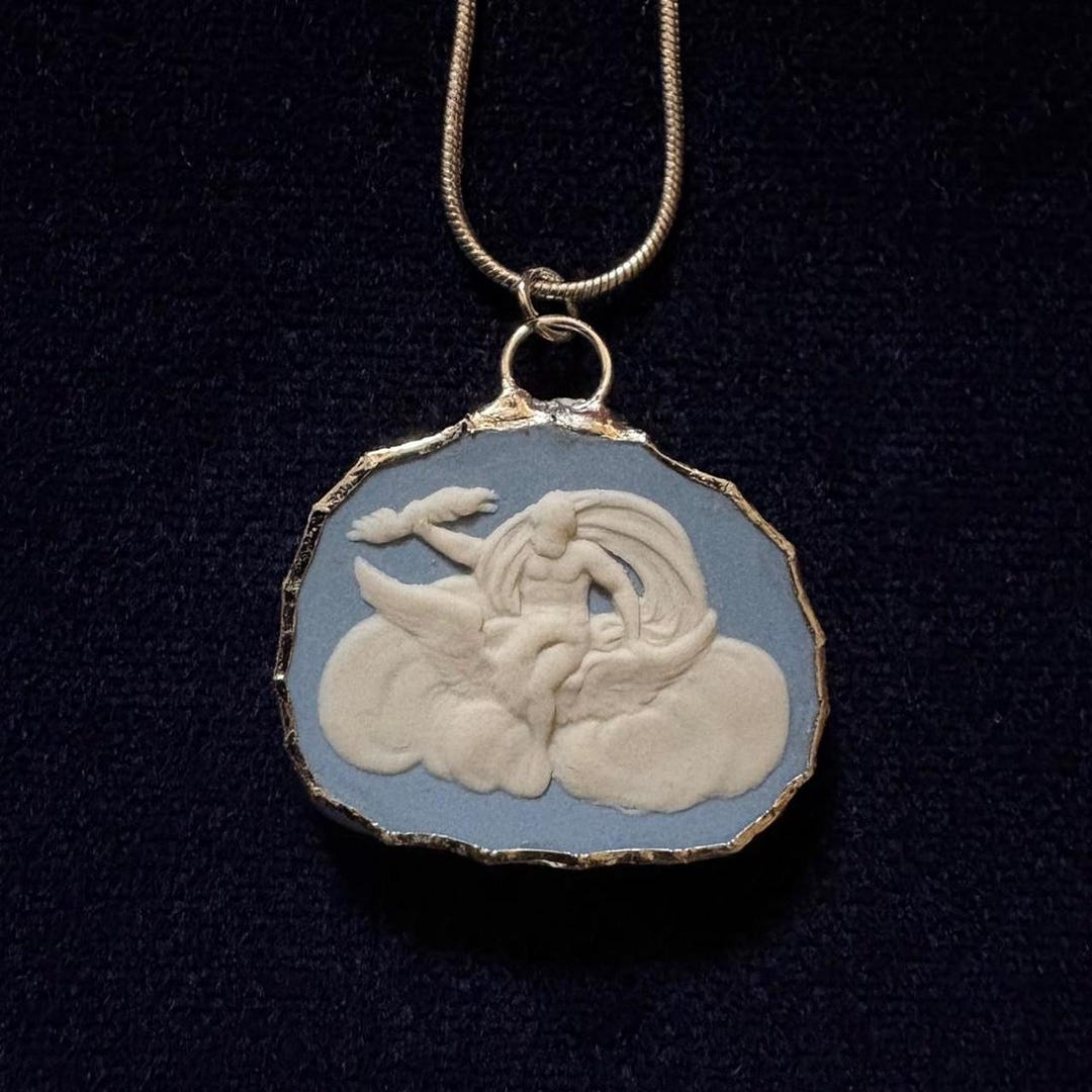Greek God Pendant, Repurposed Wedgewood - Etsy