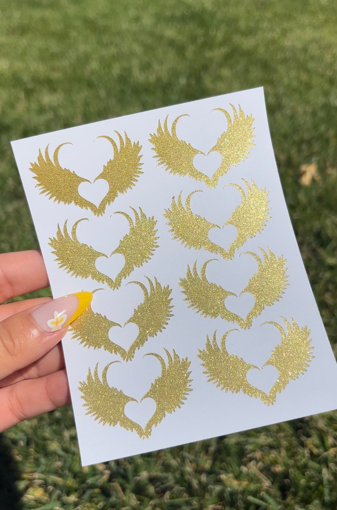 Heart Wing Tanning Stickers - 2 Sheets - Etsy