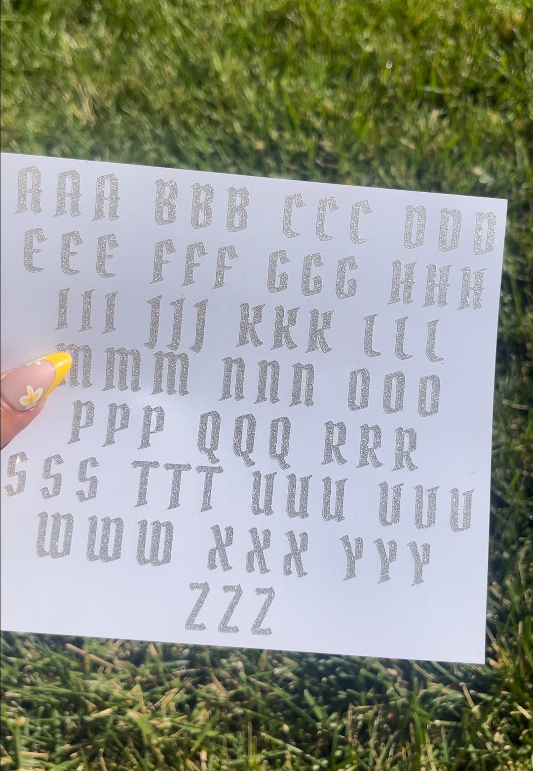 Letter Tanning Stickers: Sun Tan Alphabet Stencils - Etsy