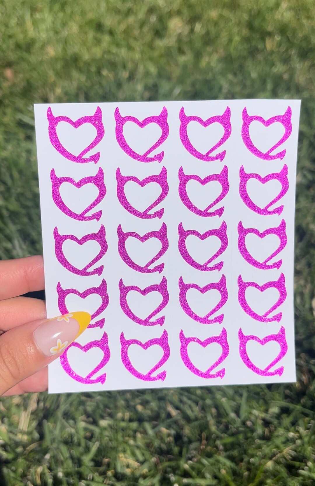 Devil Heart Tanning Stickers: Self Tan, Spray Tan - 2 Sheets - Etsy