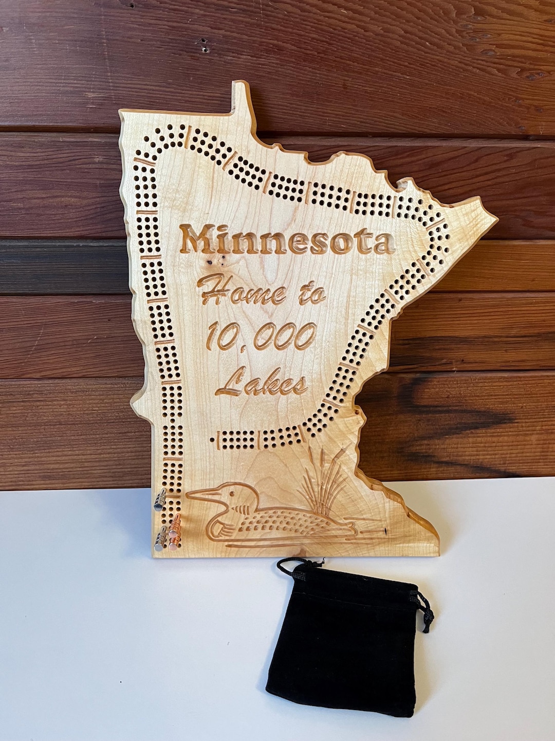 Minnesota Cribbage Board - Etsy