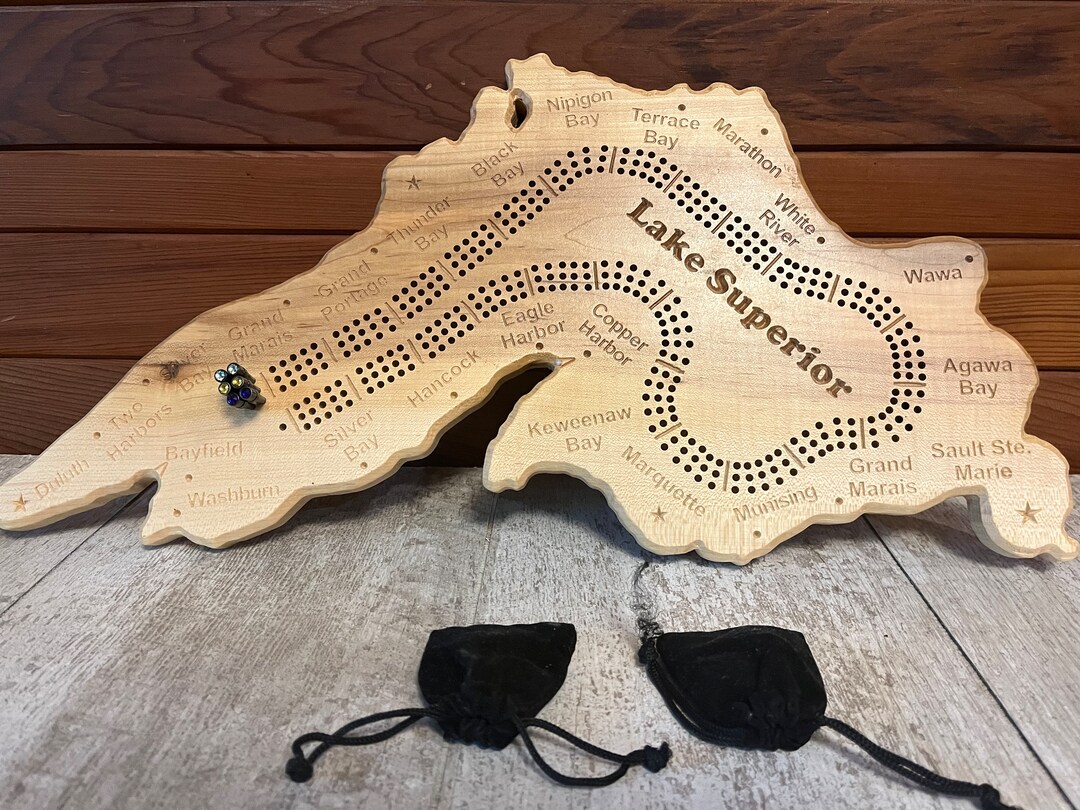 Lake Superior Cribbage Board - Etsy