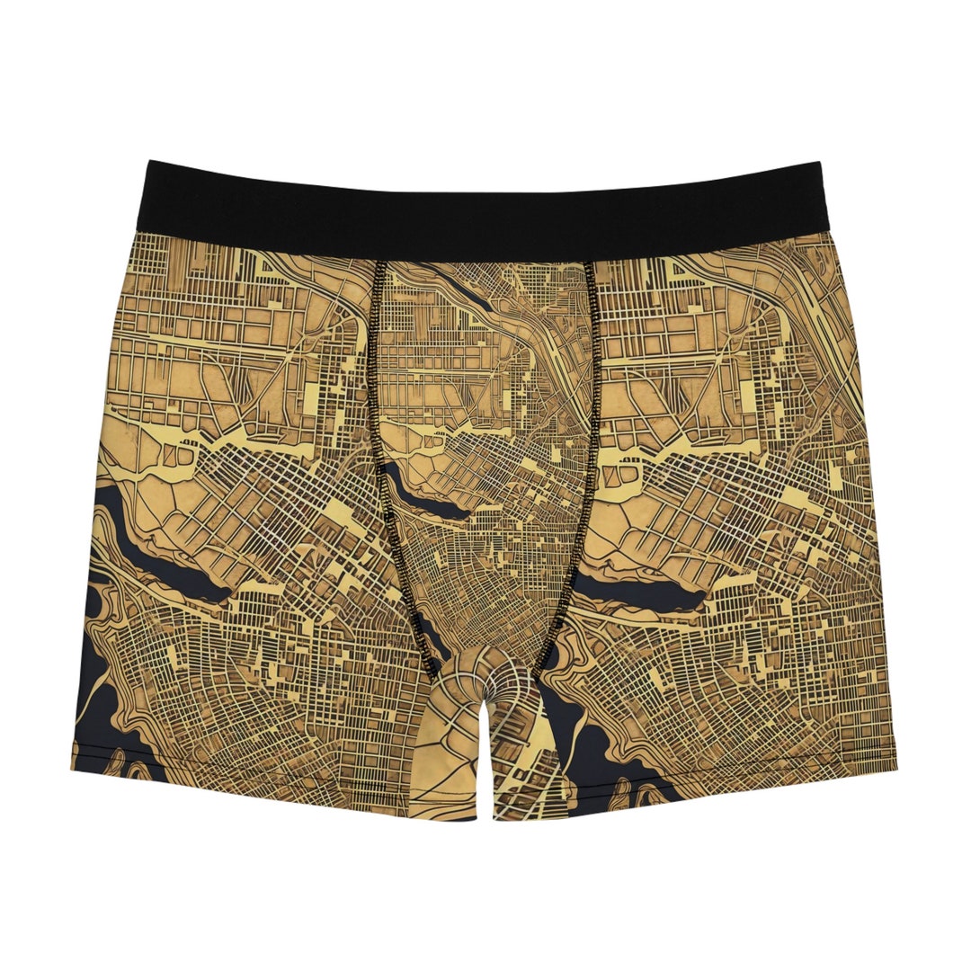 City Map of Asheville Men's Boxer Briefs - Etsy