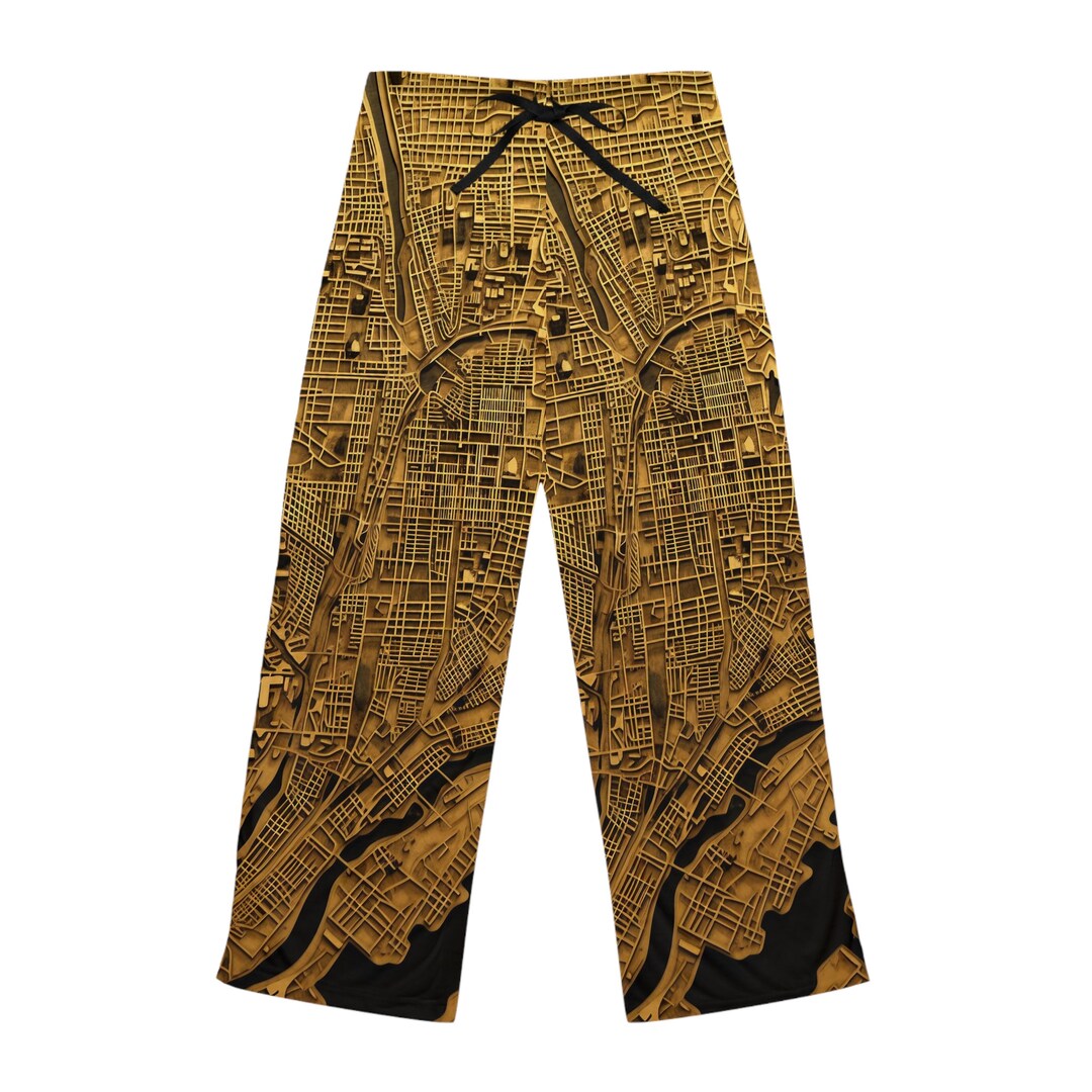 Map of Lisbon Women's Pajama Pants - Etsy