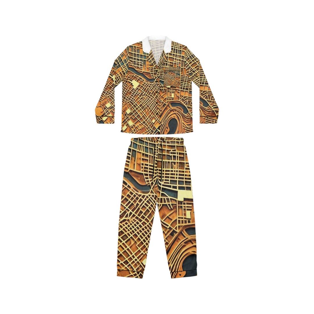 City Map of Barcelona Women's Satin Pajamas - Etsy