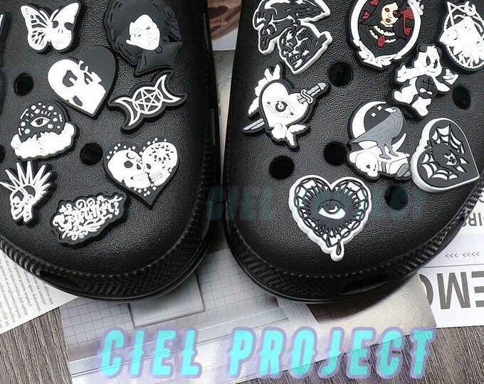 New Croc Compatible Jibbitz Charmbadge Pin Emblem Halloween Dark ...