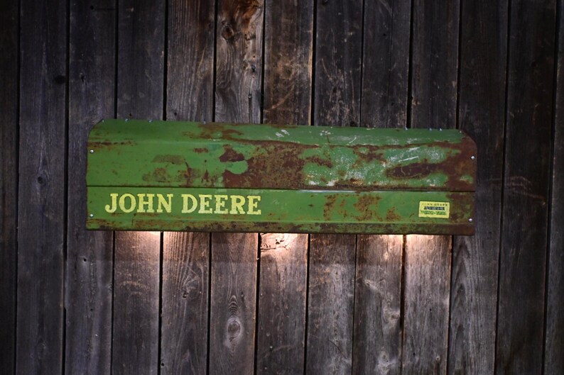 Antique Rustic John Deere Tractor Side Panel Light (40"x12") - Etsy