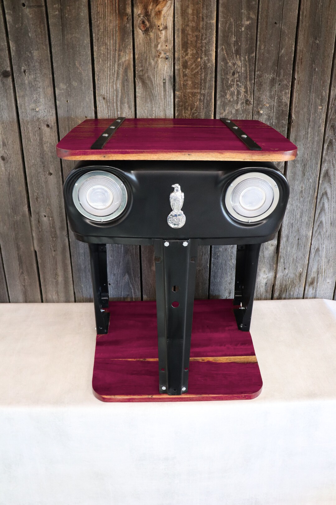 Case Tractor Grill Table: Purpleheart Wood, Working Headlights ...