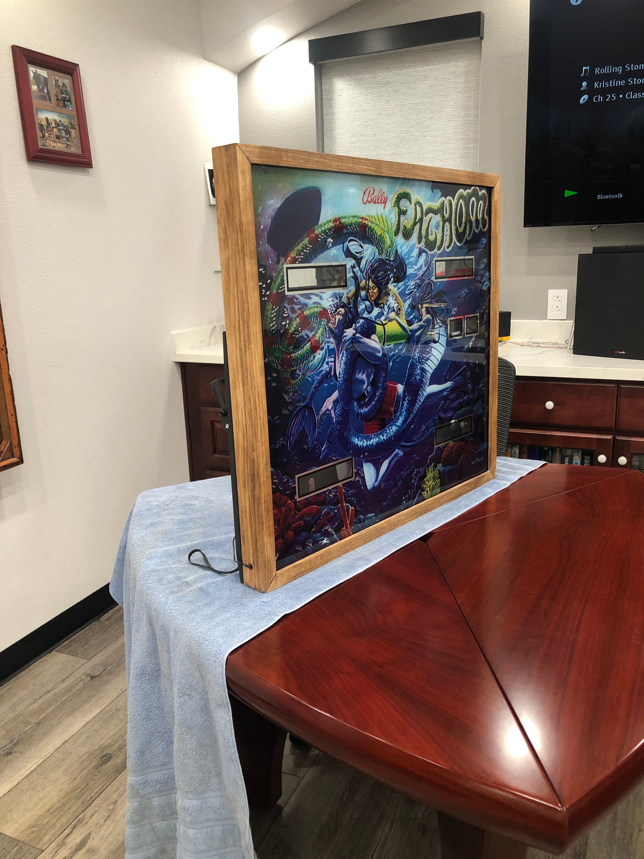 Pinball Machine Fathom Translite With Custom Backbox. Man Cave, Wall ...