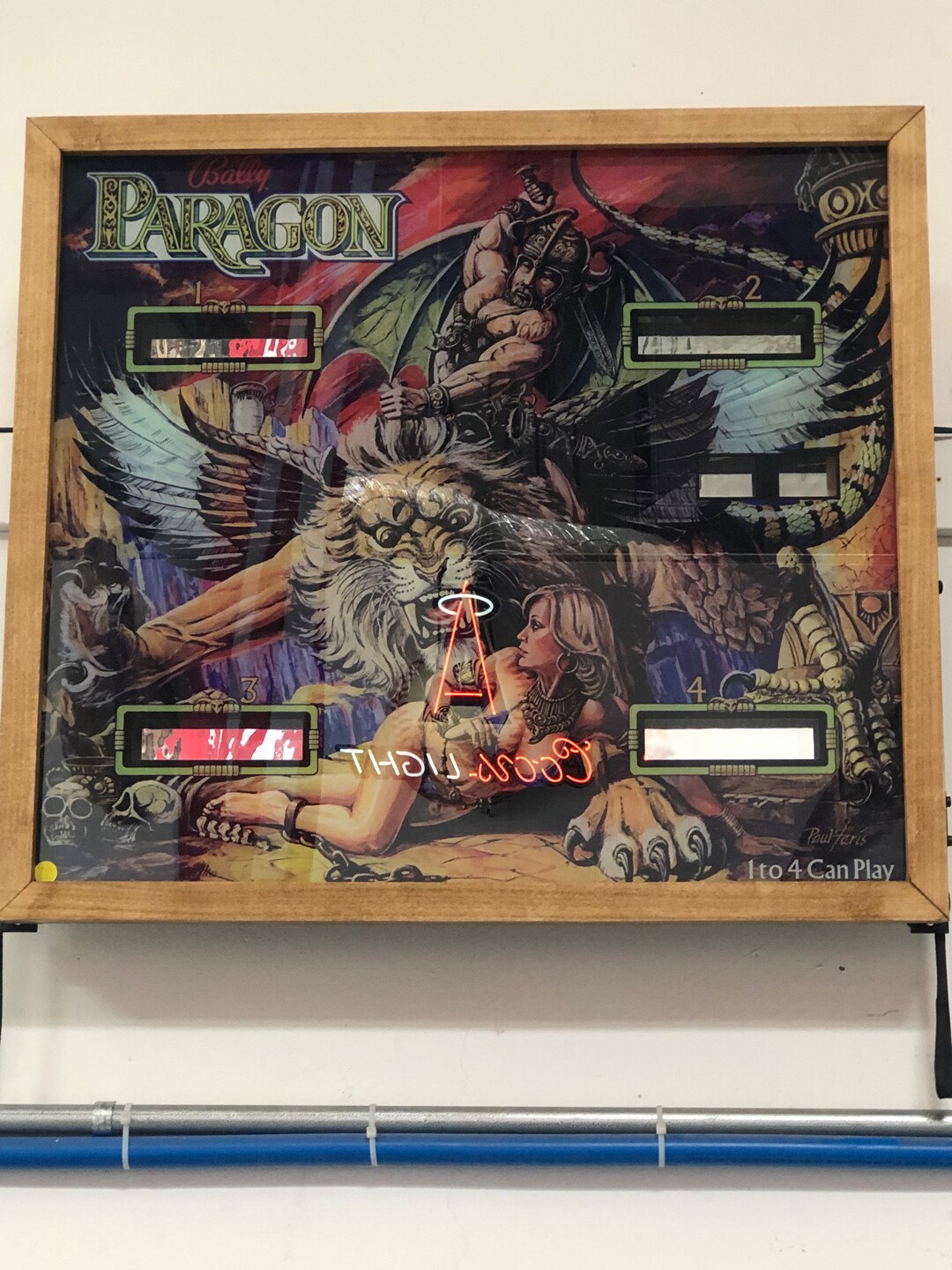 Pinball Backglass Paragon Wall Art, Decor, Man Cave. Interactive Leds - Etsy