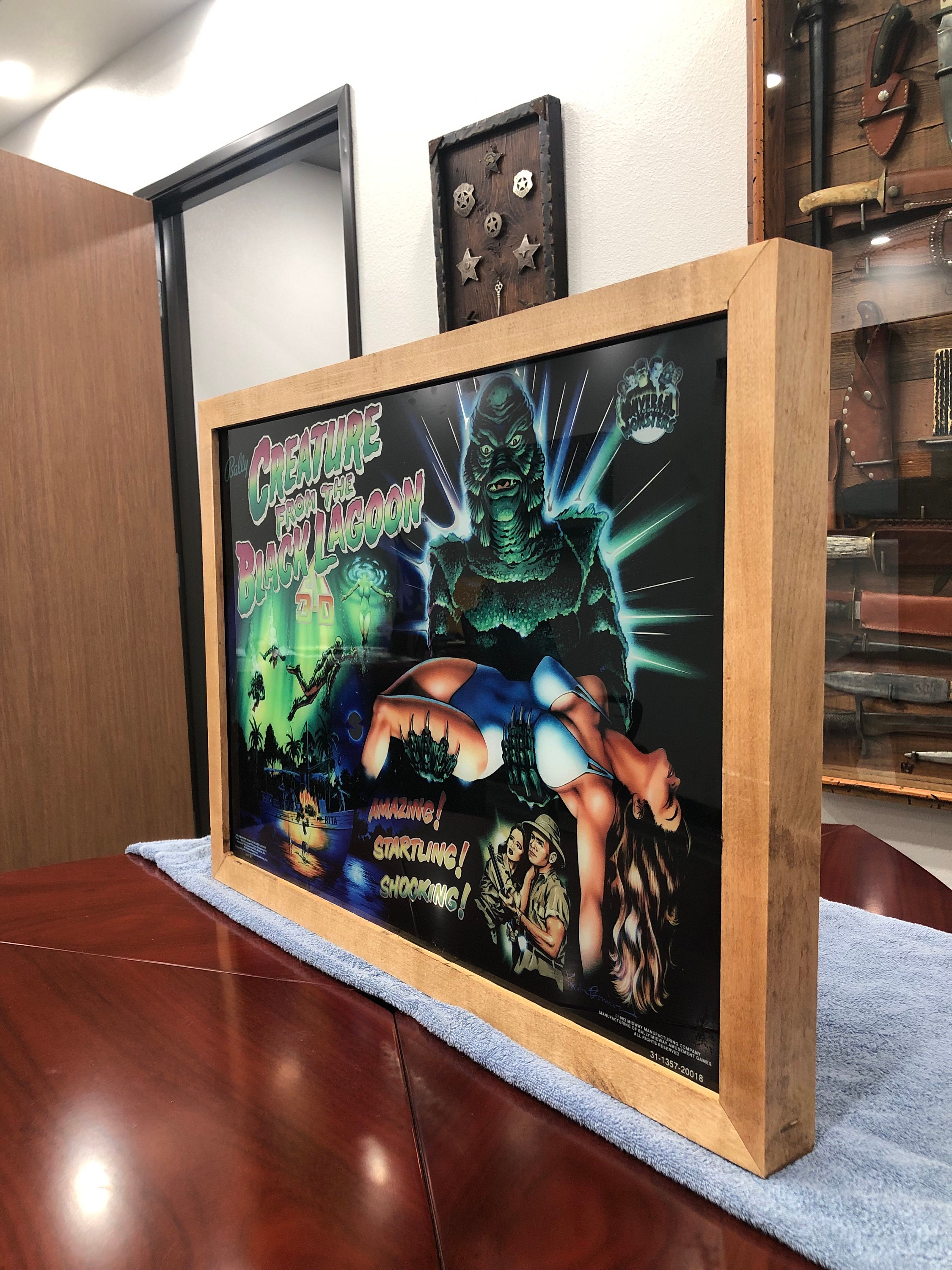 Pinball Backglass Creature From the Black Lagoon Wall Art, Decor, Man ...