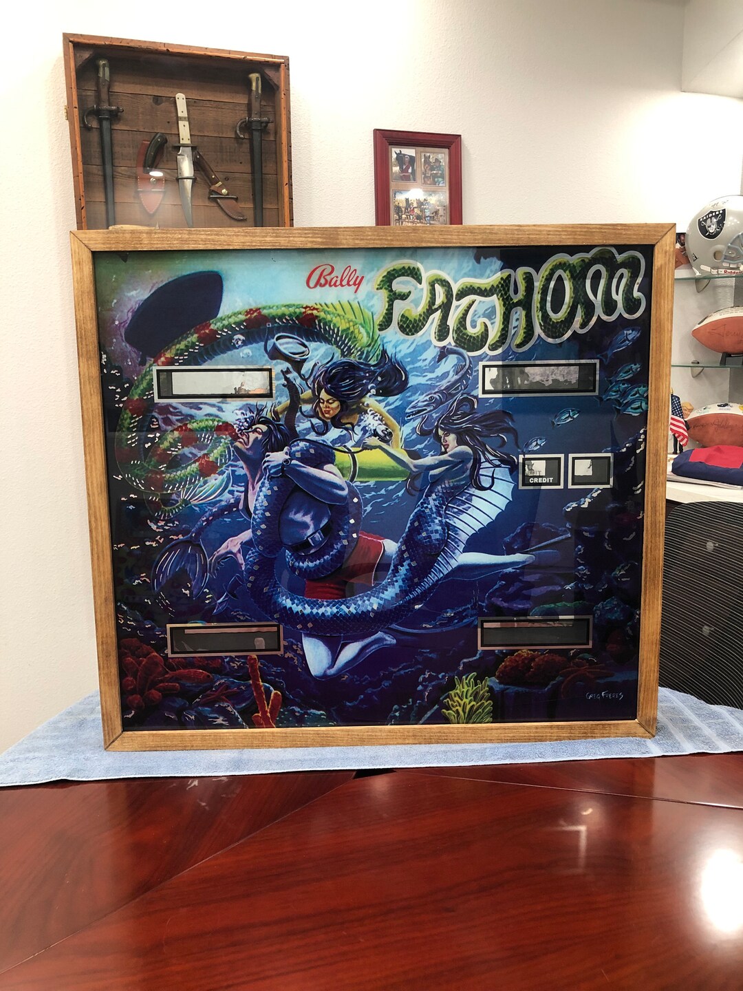 Pinball Machine Fathom Translite With Custom Backbox. Man Cave, Wall ...