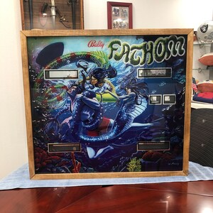 Pinball Machine Fathom Translite With Custom Backbox. Man Cave, Wall ...