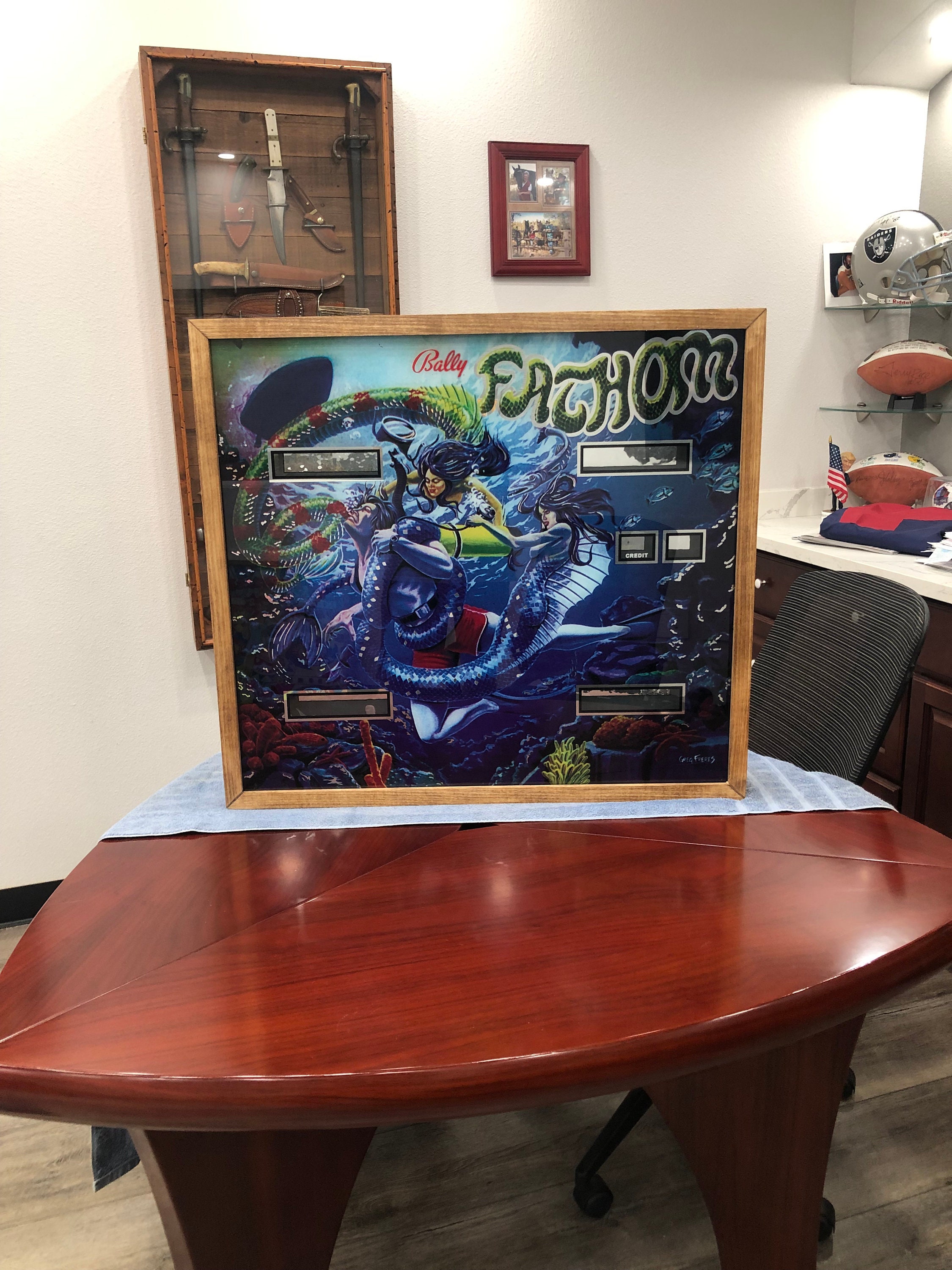 Pinball Machine Fathom Translite With Custom Backbox. Man Cave, Wall ...