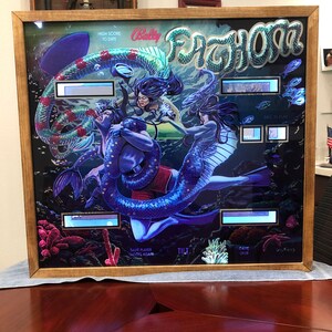 Pinball Machine Fathom Translite With Custom Backbox. Man Cave, Wall ...