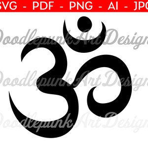 Om Symbol Vector SVG Digital Download for Cricut, Silhouette, Cutting ...
