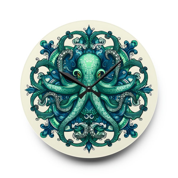 Octopus Wall Clock - Etsy