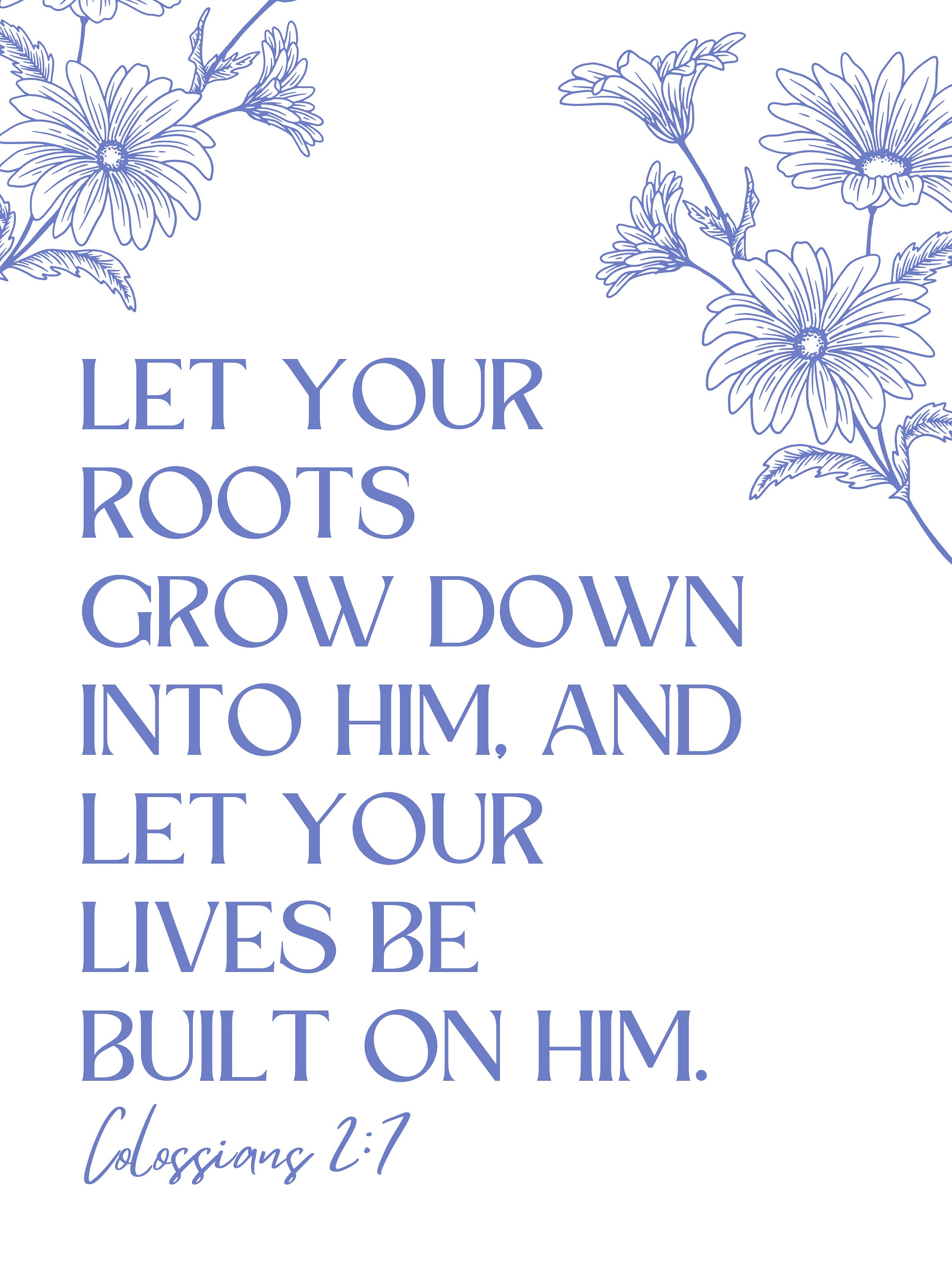 Colossians 2:7 Digital Poster Download - Etsy