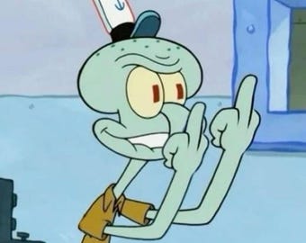 Spongebob Grumpy Holographic Sticker or Magnet - Etsy