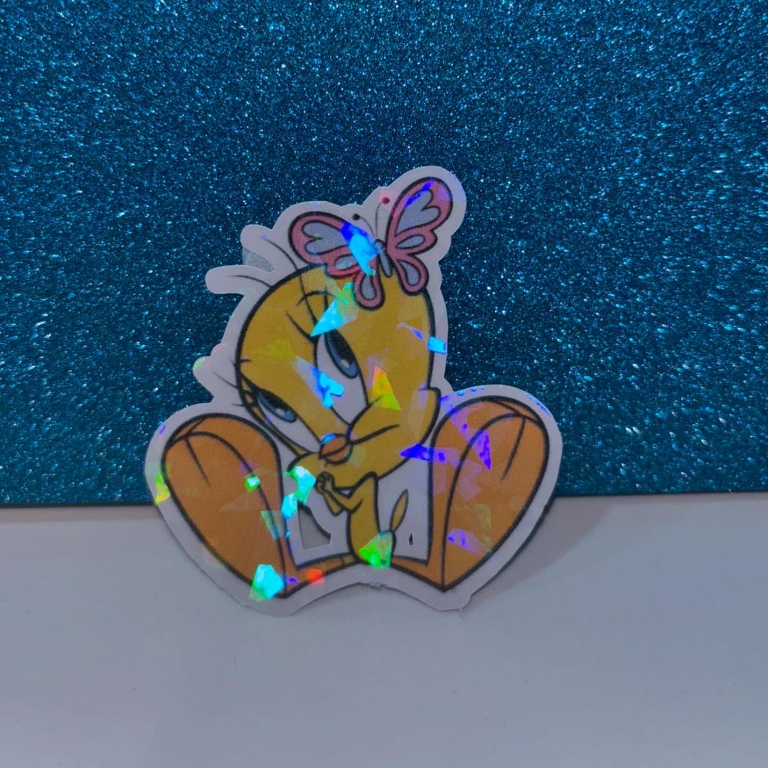 Baby Looney Tunes Coquette Holographic Sticker - Etsy