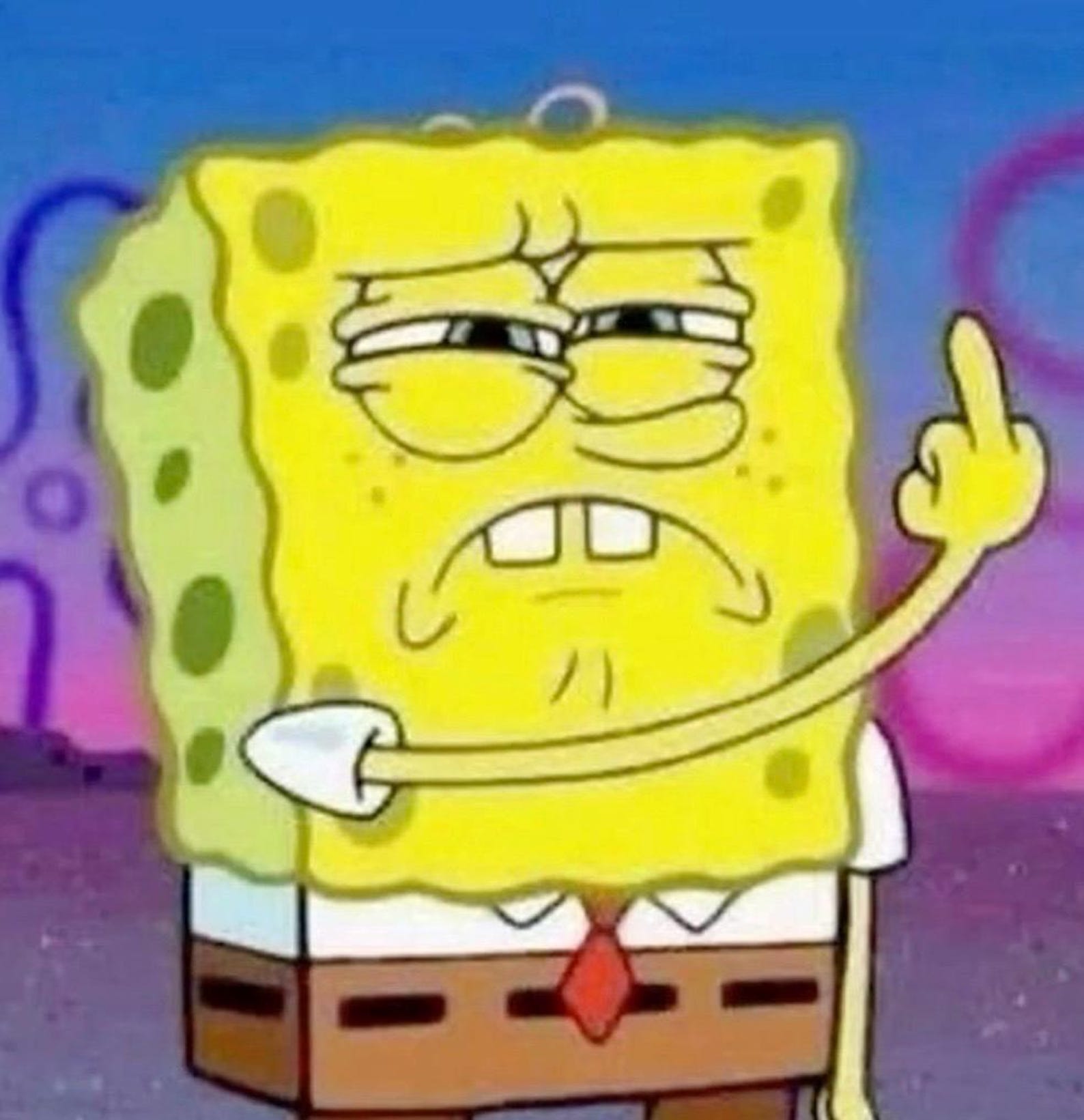 Spongebob Grumpy Holographic Sticker or Magnet - Etsy