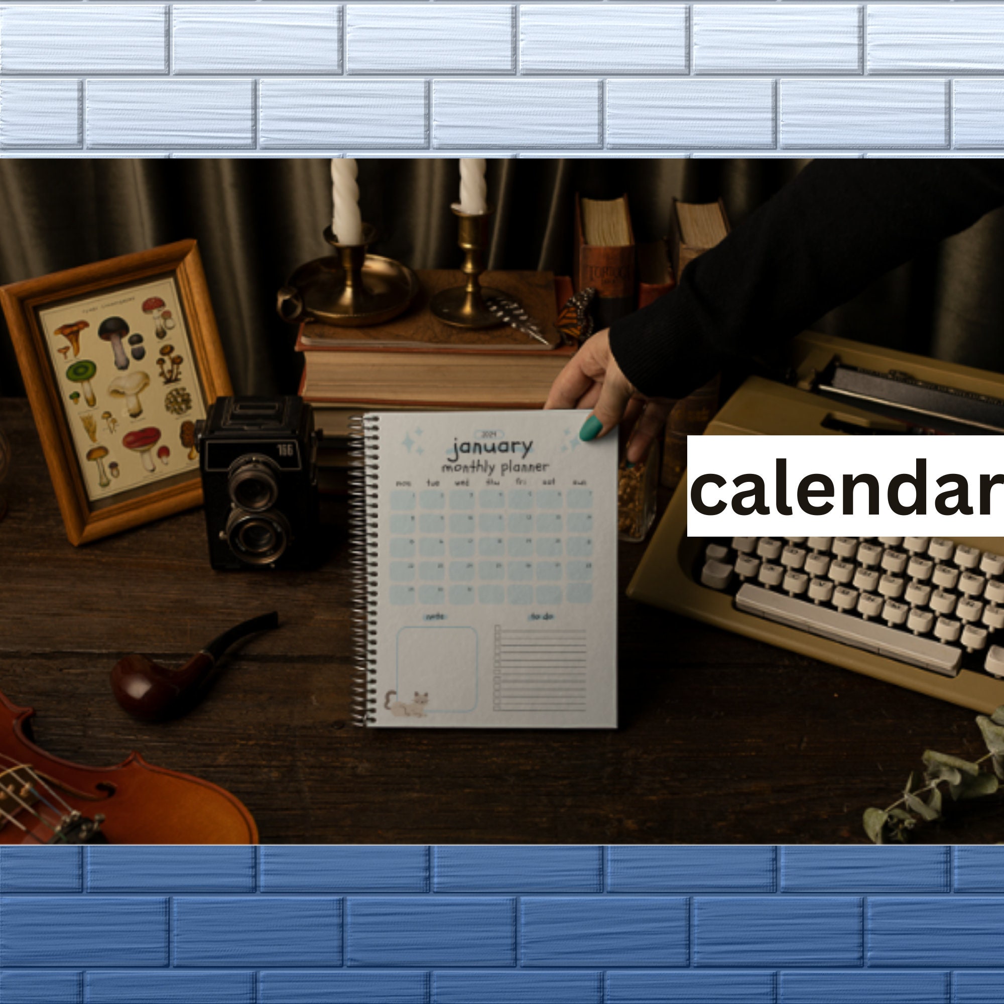 2024 Year Calendar Printable Calendar Monthly Planner Digital Calendar ...