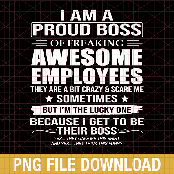 Proud Boss of Freaking Awesome Employees Svg - Etsy