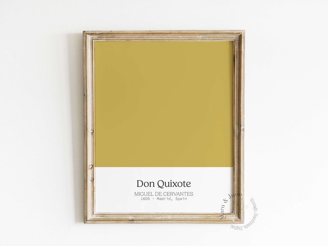 Color Block Printable Book Poster Don Quixote by Miguel De Cervantes ...