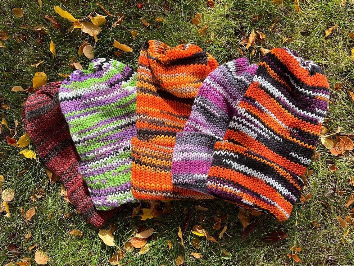 Handmade Spooky Knitted Winter Hats - Etsy