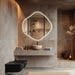 Modern Lighted Mirror Wavy Shaped LED Bathroom Wall Mirror Contemporary ...