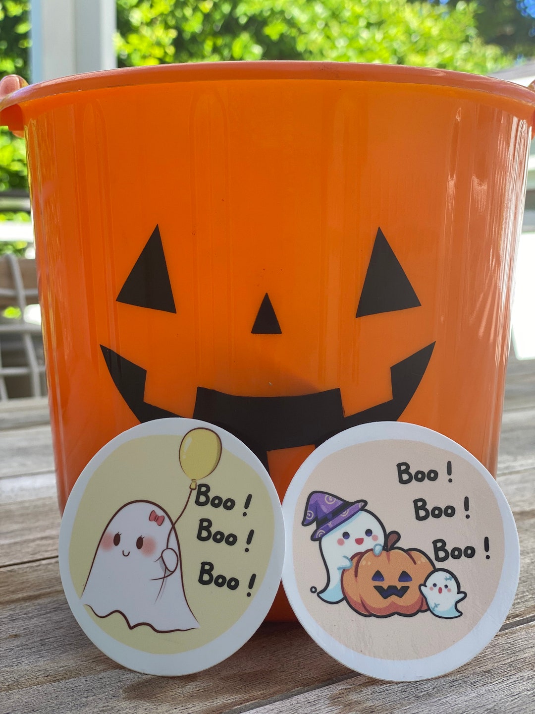 Halloween Funny Ghost Sticker Set of 2, Witchystickers, Spookystickers ...