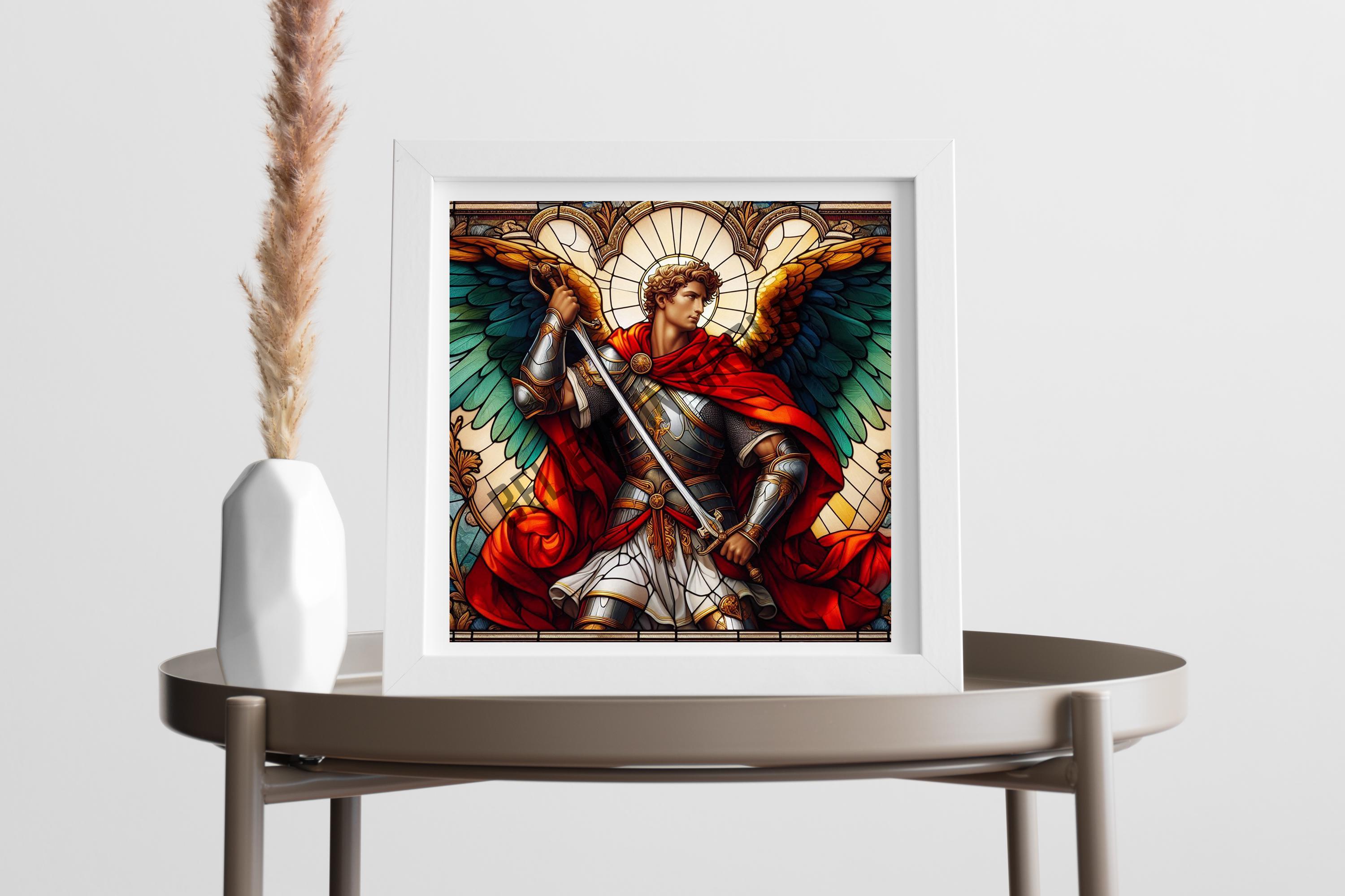 Saint Michael Archangel Stained Glass Image (digital Download), JPG ...