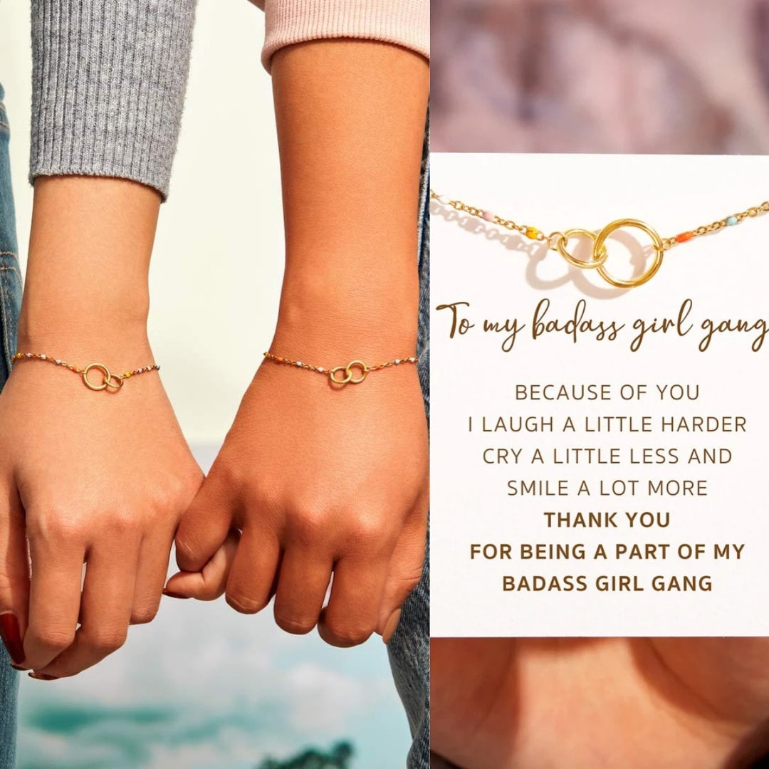Gift for Badass Girl Gang-interlocking Circle Bracelet birthday Gifts ...