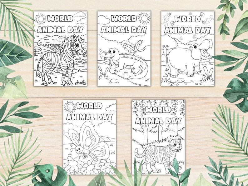 World Animal Day Coloring Sheets, World Animal Day Colouring Sheets ...