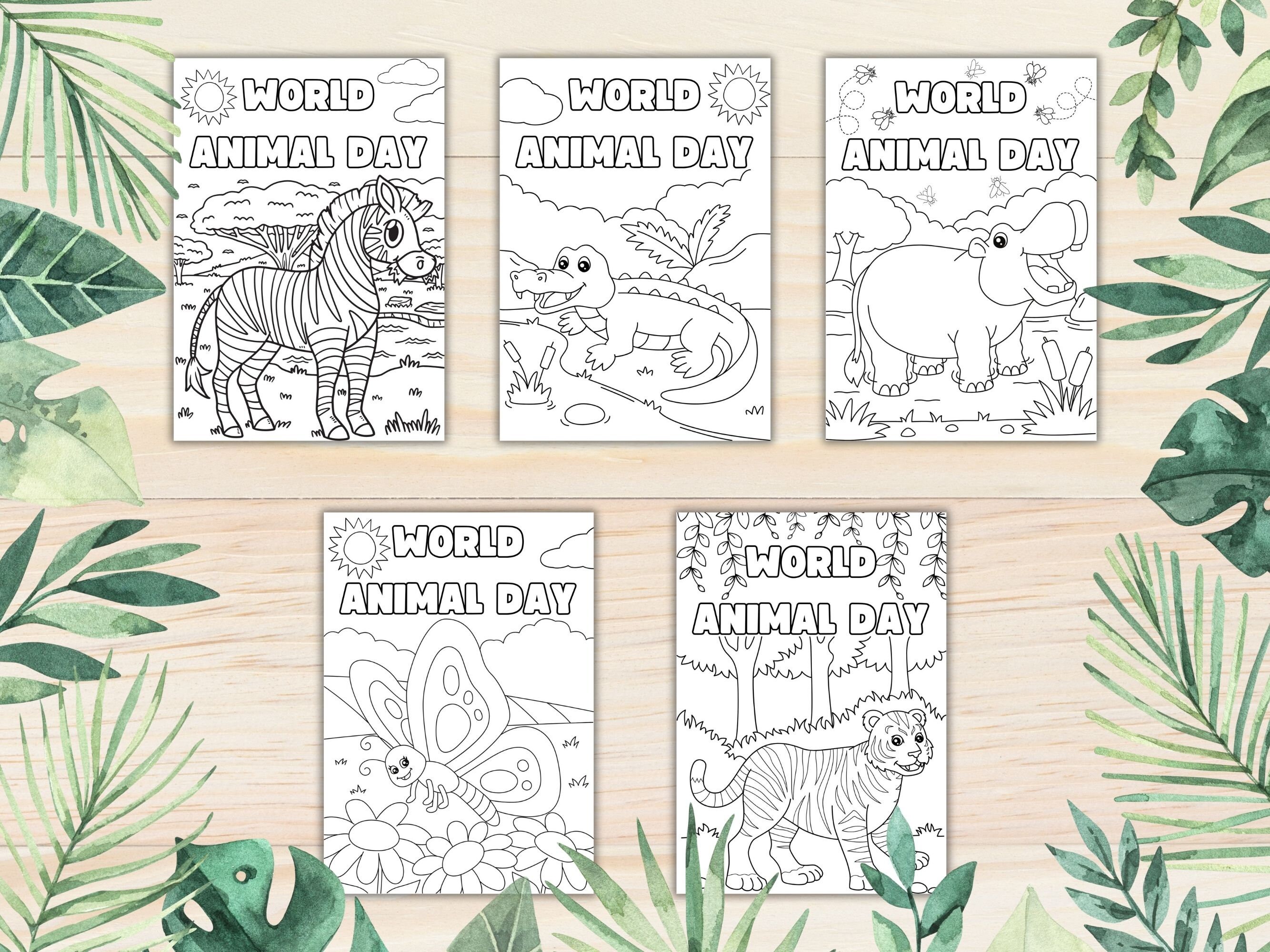 World Animal Day Coloring Sheets, World Animal Day Colouring Sheets ...