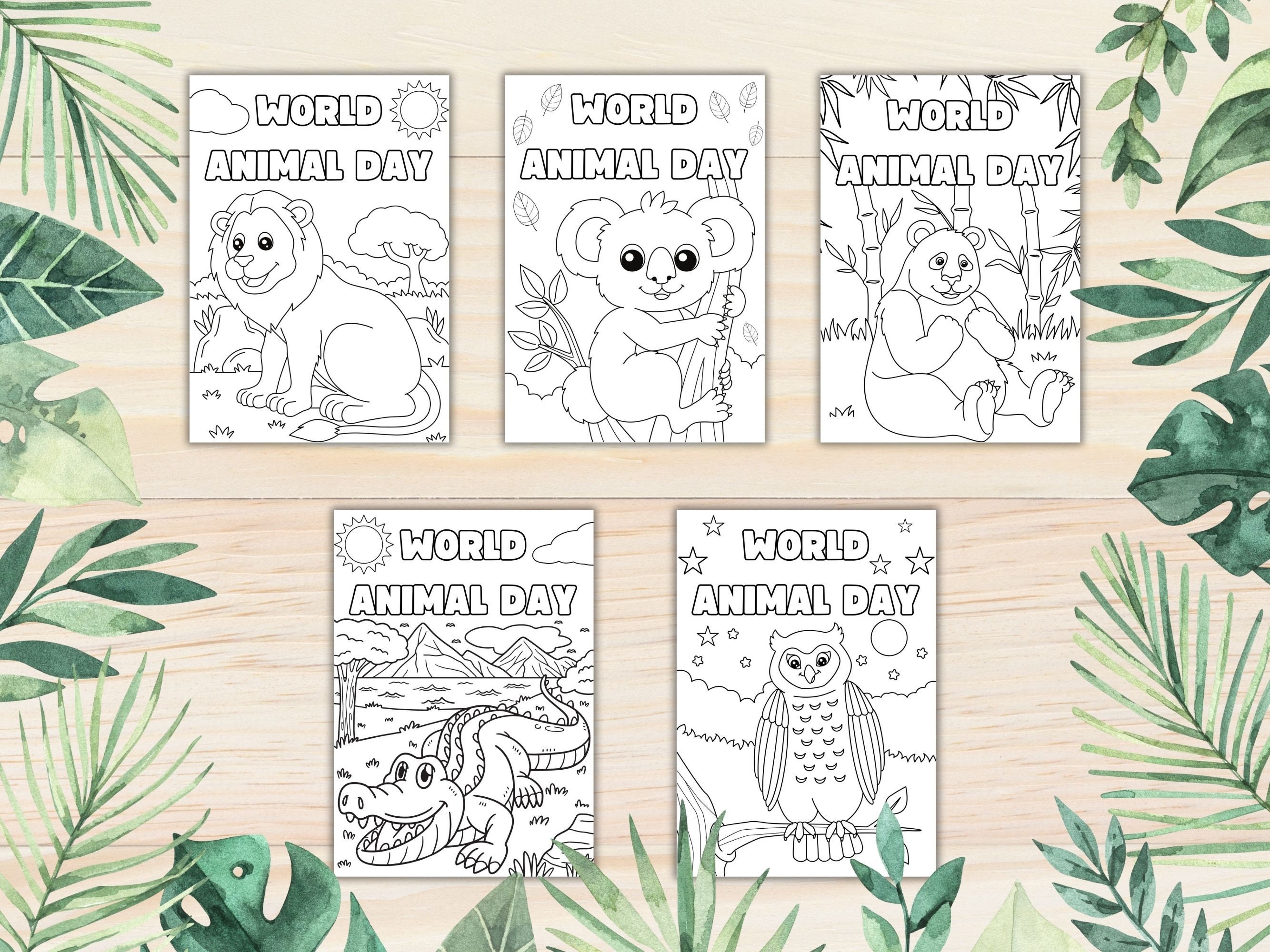 World Animal Day Coloring Sheets, World Animal Day Colouring Sheets ...