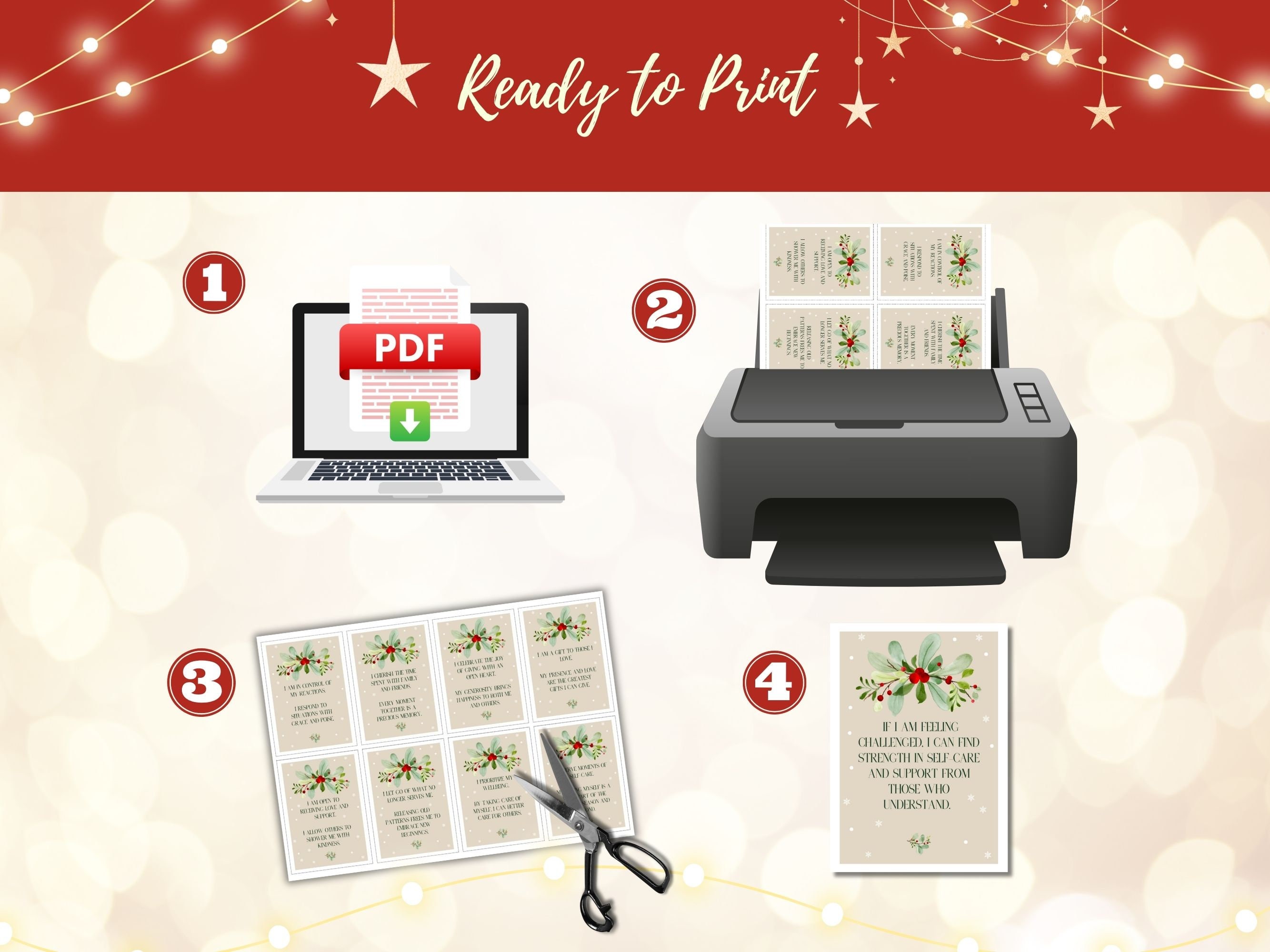 31 Printable Christmas Affirmation Cards | Holiday Affirmations ...