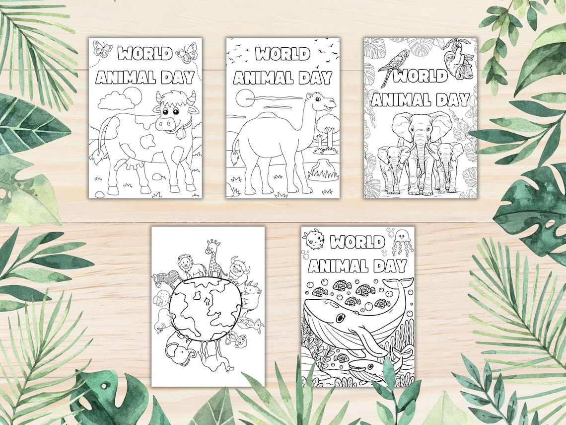 World Animal Day Coloring Sheets, World Animal Day Colouring Sheets ...