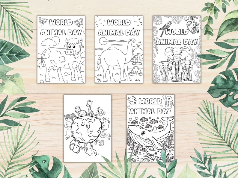 World Animal Day Coloring Sheets, World Animal Day Colouring Sheets ...