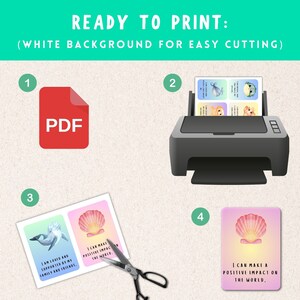 24 Ocean Theme Printable Affirmation Cards for Kids | Digital Download ...