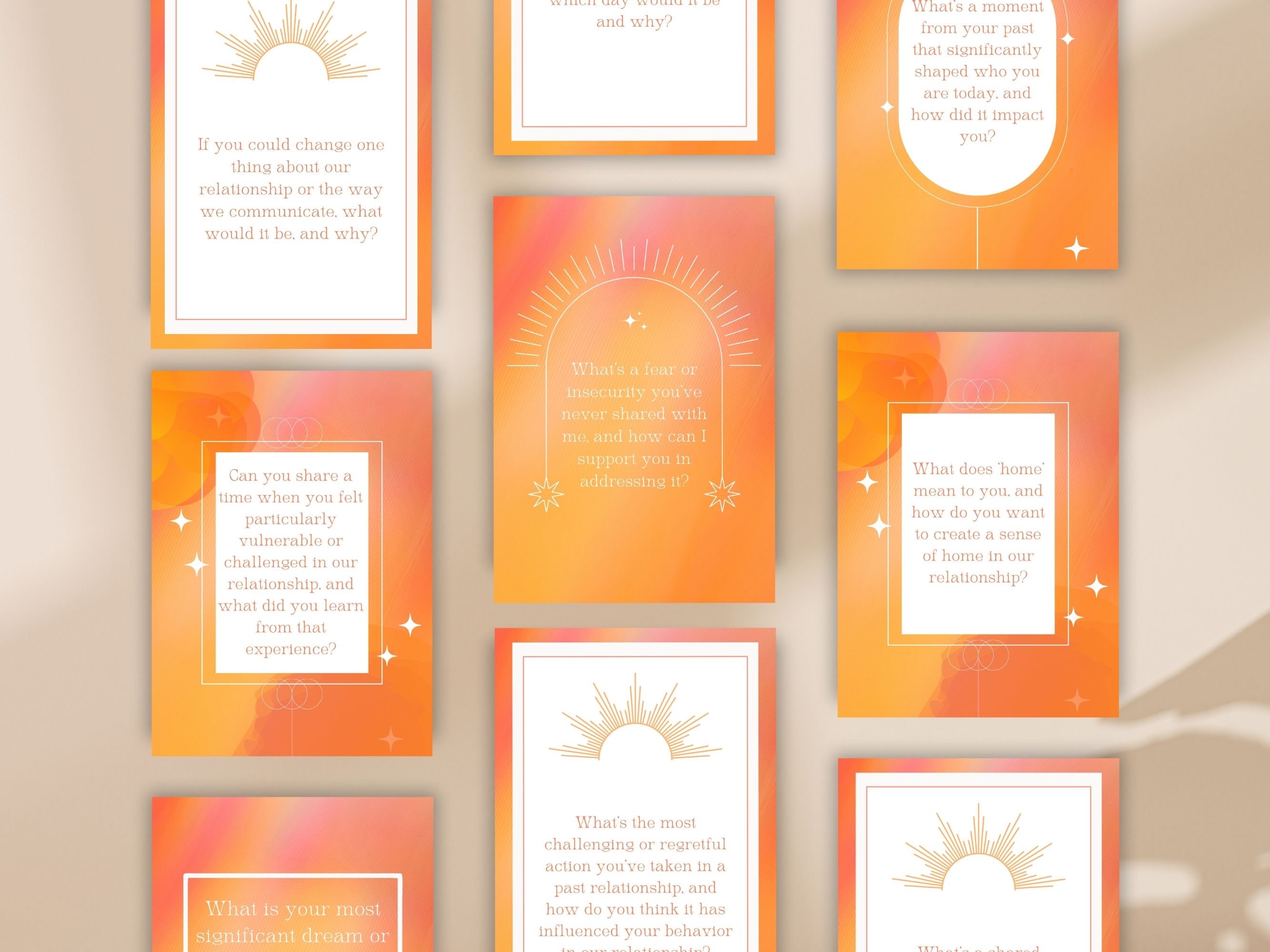 Printable Relationship Question Cards for Couples | Gifts for Couples ...
